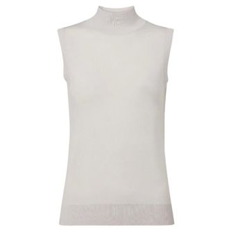 Max Mara Femme, Tops, Blanc, Taille: 36 FR Gilet en maille Slalom