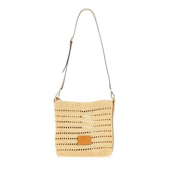 Etro Perforierte Crossbody Bag aus Bast - - Bags - Herren - Beige - ONE SIZE