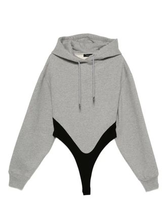 MUGLER body à capuche - Gris