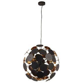 Searchlight Searchlight - Suspension discus 6L m&eacute;tal noir/dore E14 max 6x40w