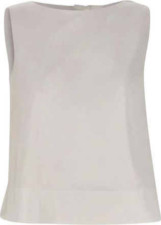 Herno Femme, Tops, Blanc, Taille: 36 FR Top en popeline de coton Smart