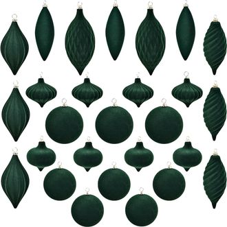 Generic Beflockte Weihnachtskugeln Aus Samt - Dekorative Weihnachtsdekorationen, Bruchsichere Baumkugeln | Dekorative H&auml;ngeornamente, Bruchsichere Weihnachtsk