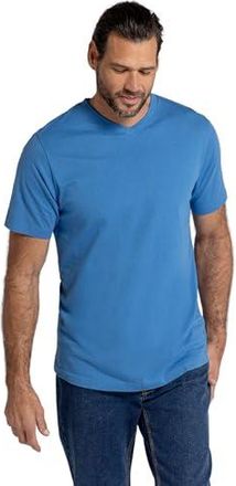 JP1880 Hommes Grandes Tailles L-8XL Jusquau 8XL - T-Shirt Basic à col en V en Jersey Pur Coton, Bleu égée 7XL 702415730-7XL