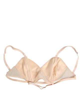 Dolce & Gabbana Womens Beige Nylon Triangle Soft Cup Brassiere Underwear Clothing