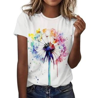 Generic Galaxy T-shirt femme imprim&eacute; galaxie T-shirts &agrave; paillettes Chemisier tendance Ciel &eacute;toil&eacute; T-shirt col rond manches courtes Hauts pour costumes de carn