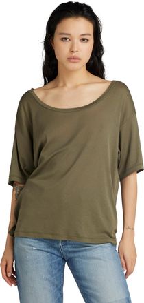 G-Star G-Star RAW Damen Back Seam Loose Top, Grün (dk Shamrock D24519-D528-7159), XXS