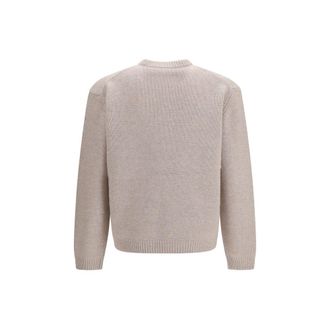 Maison Kitsun&eacute; Intarsia Fox Knit Sweater - Beige