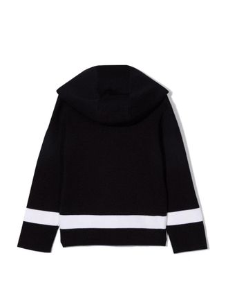 Emporio Armani Knitted Wool Blend Cardigan - Blue