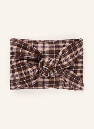 Pad Pad Dekokissenh&uuml;lle Tartan Bow braun