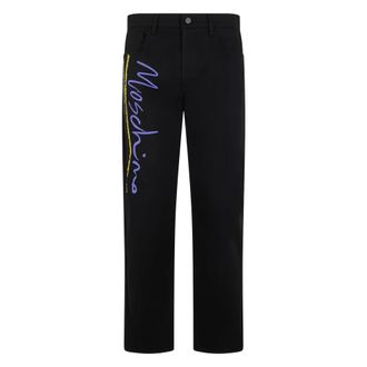 Moschino Homme, Pantalons, Noir, Taille: L Straight Pantalons