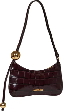 Jacquemus Bisou Perle Shoulder Bag - Burgundy