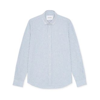 Les Deux Chemise ray&eacute;e Konrad - - Shirts - Herren - Blau - L