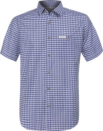 Stockerpoint Herren Renko3 Trachtenhemd, blau, 3XL