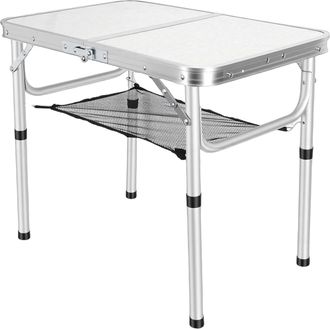 Generic Luocute Klappbarer Campingtisch, Tragbarer Picknicktisch mit Verstellbarer H&ouml;he, Verst&auml;rkter Aluminiumrahmen f&uuml;r Outdoor-Indoor-Camping, Strand, Grill