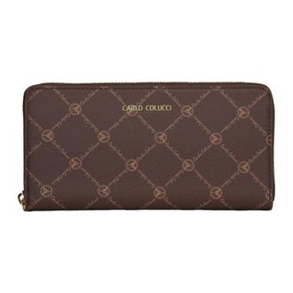 Carlo Colucci Geldb&ouml;rse mit Logodruck - - Accessories - Damen - Braun - ONE SIZE