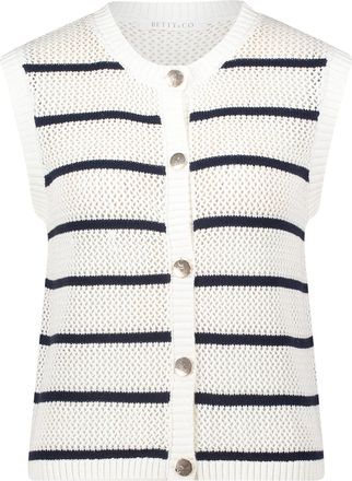 Betty & Co Strickweste mit Lochmuster