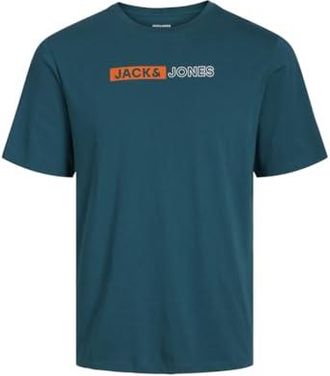 Jack & Jones Plus Size JJECORP Logo Tee Play SS O-N Noos PLS, Bleu Sarcelle/imprim&eacute; : Play 5, XXXXXL