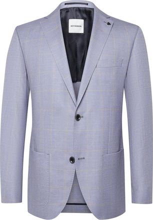 Roy Robson Sakko aus einem Schurwolle-Mix mit Fensterkaromuster, Regular Fit in