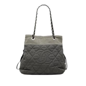 Chanel Pre-owned Quilted Denim Tote - - Pre-owned - Damen - Grau - ONE SIZE