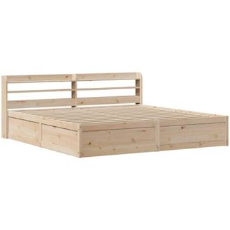 vidaXL Massivholzbett mit Kopfteil 180x200 cm Kiefer vidaXL