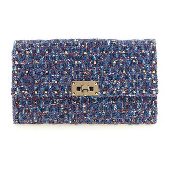 Valentino Garavani Rockstud Spike Schultertasche - - Bags - Damen - Blau - ONE SIZE