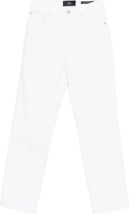 7 For All Mankind Femme, Jeans, Blanc, Taille: W32 Calie Straight Leg Jeans