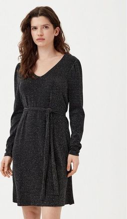 Vila Strickkleid Eleina 14100741 Schwarz Regular Fit