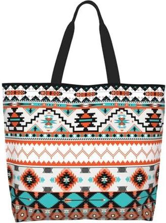 Generic Tribu Ethnique Azt&egrave;que Sac Courses Pliable Tote Bag D&eacute;contract&eacute; Sac Cabas Pour Quotidienne Travail Universit&eacute;