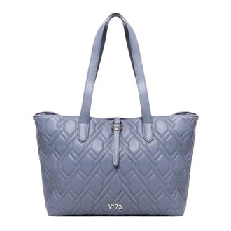 V° 73 Femme, Sacs, Bleu, Taille: ONE Size Sac à bandoulière en éco-cuir Denim avec boucle