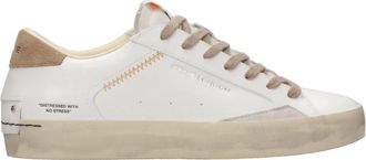 Crime London Homme, Chaussures, Blanc, Taille: 44 EU Distressed Baskets