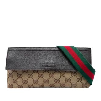 Gucci Pre-owned Vintage Canvas Crossbody - Femme - Pre-owned - Brun - Taille: ONE Size