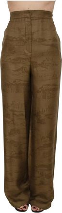 Max Mara Femme, Pantalons, Vert, Taille: 44 FR Pantalone