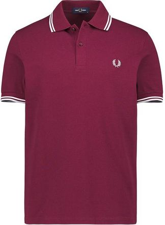 Fred Perry Herren Polo-Shirt rot Baumwoll-Piqu&eacute;