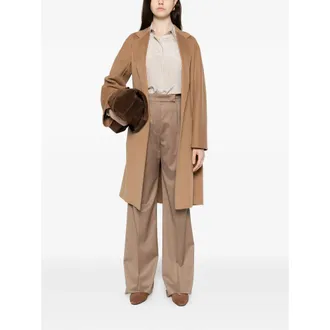 Max Mara Womens Straight-Leg Wool Trousers Neutrals Virgin Straight