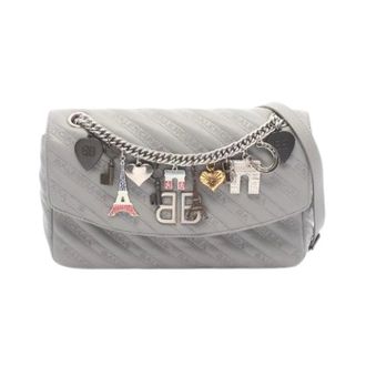 Balenciaga Pre-owned Sac Bandouli&egrave;re Rond en Cuir BB - Femme - Pre-owned - Gris - Taille: ONE Size