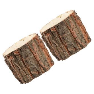 Supvox 2st&uuml;cke Rustikaler Holz-blumenk&uuml;bel Baumstamm-Optik Kreative Pflanzk&uuml;bel Au&szlig;en Nat&uuml;rliche Holz-Planter F&uuml;r Garten B&uuml;ro Wohnr&auml;ume Dekorative Blumenf&auml;ss