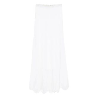 Forte_Forte Femme, Jupes, Blanc, Taille: 40 FR My Skirt Pointelle Stitch Skirt