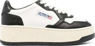 Autry Femme, Chaussures, Blanc, Taille: 40 EU Medalist Platform Baskets