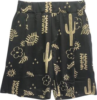A Paper Kid Homme, Shorts, Noir, Taille: S Shorts &agrave; imprim&eacute; graphique