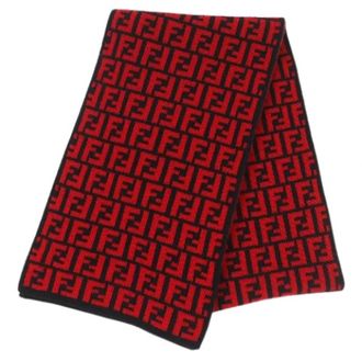Fendi &Eacute;charpe en laine Pre-owned - Femme - Pre-owned - Rouge - Taille: ONE Size