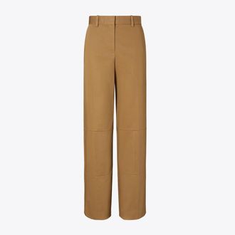 Tory Burch Baumwollhose mit weitem Beinschnitt