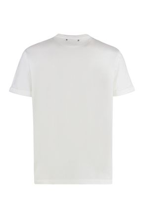 Golden Goose Mens Cotton Crew-Neck T-Shirt White T-Shirts And Polos