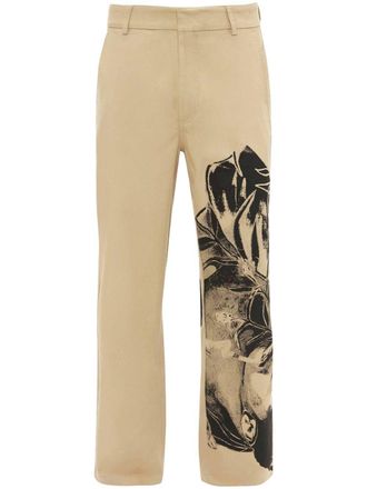 J.W.Anderson pantalon droit &agrave; imprim&eacute; graphique - Tons neutres