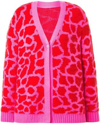 Miamoda Strickjacke Strickjacke Regular Fit farbiges Leomuster