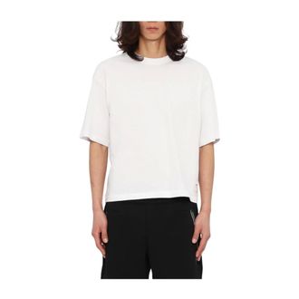 Emporio Armani Homme, Tops, Blanc, Taille: M T-shirt Journal Coeur