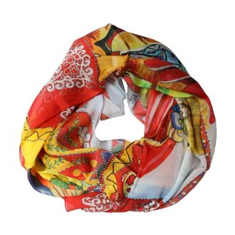 Dolce & Gabbana Foulard en Soie Imprim&eacute; - Femme - Accessoires - Multicolore - Taille: ONE Size