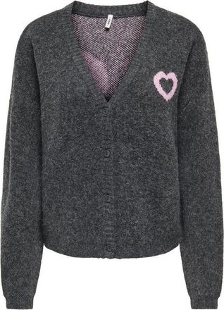 Only Strickjacke ONLLOVIE LS V-NECK CARDIGAN CC KNT Materialmix, regular fit