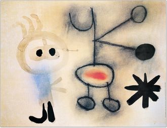 Artopweb Panneau décoratif, MIRÒ - Sans Titre - 84x65