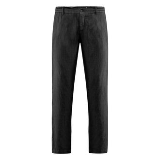 Bomboogie Homme, Pantalons, Noir, Taille: W34 Pantalon de jogging en lin pur