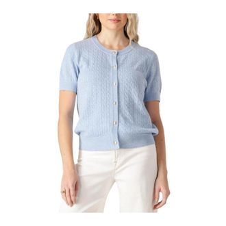 Tommy Hilfiger Mini Strick-Cardigan Top - - Knitwear - Damen - Blau - L